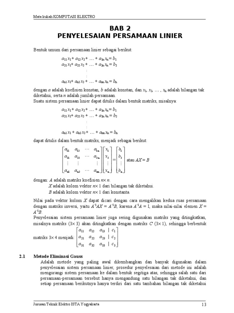 Iterasi Jacobi | PDF