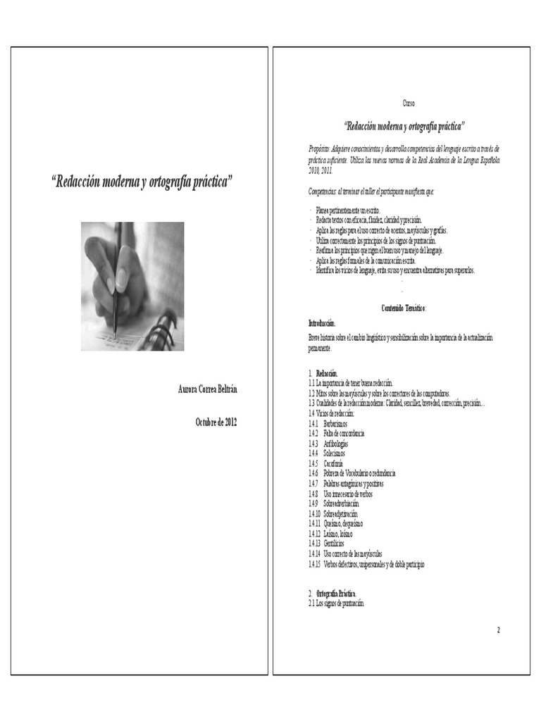 Redacción Moderna y Ortografía Práctica | PDF | Ortografía | Palabra