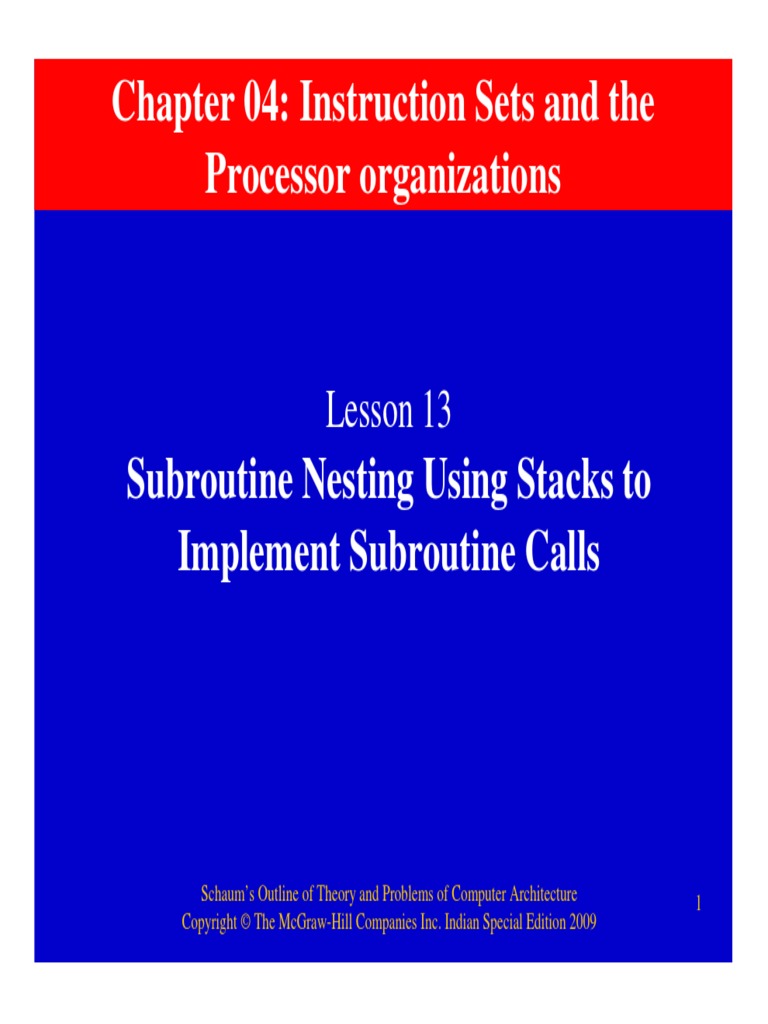 Chapter 04: Instruction Sets and The Processor Organizations | PDF ...