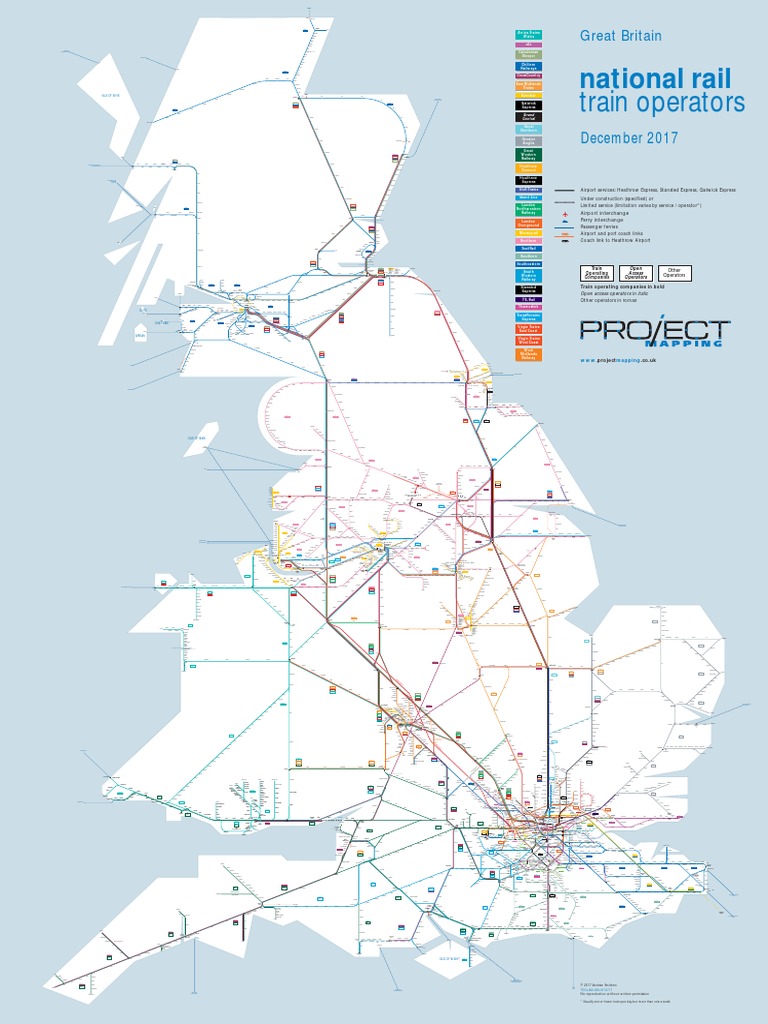 National Rail Operators Map Zoom | PDF | Rail Transport | Railway Companies