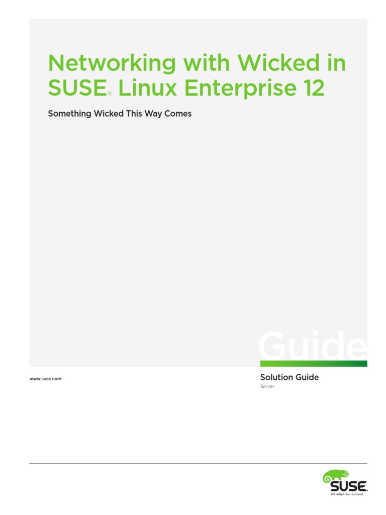 Networking With Wicked in Suse Linux Enterprise 12 Guide | PDF | I Pv6 | Computer Network
