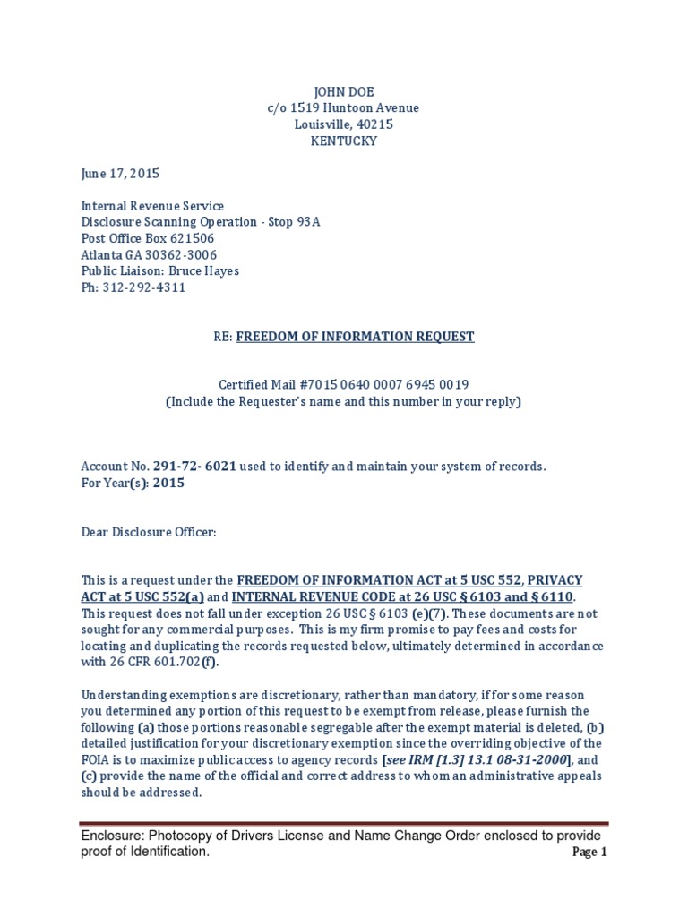 Request for Individual Taxpayer Records and Transcripts from the ...