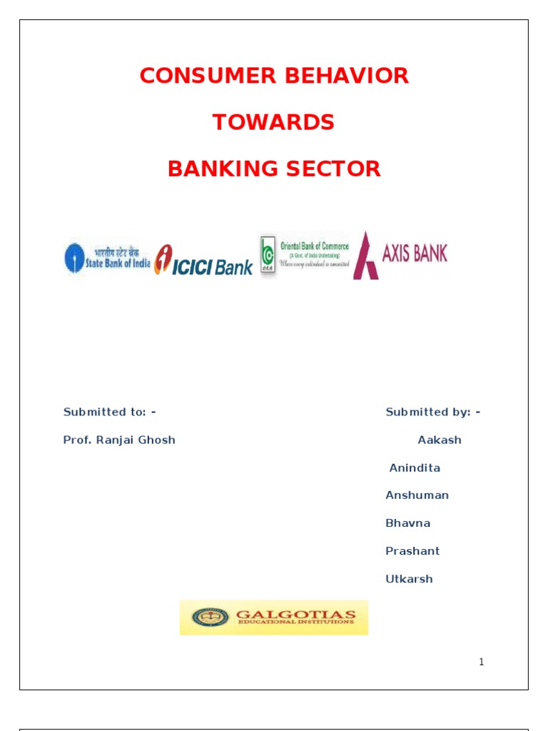 Consumer Behavior Towards Banking Sector | PDF | Consumer Behaviour ...