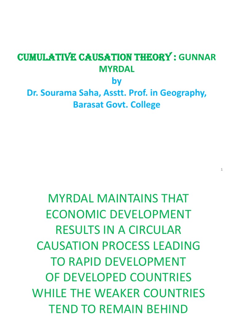 'Gunner Myrdal's Theory Ug II Ss 1 | PDF | Economic Inequality | Discrimination & Race Relations