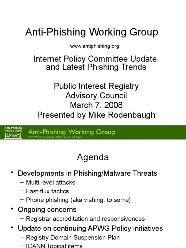 Anti-Phishing Working Group | Download Free PDF | Phishing | Domain Name Registrar