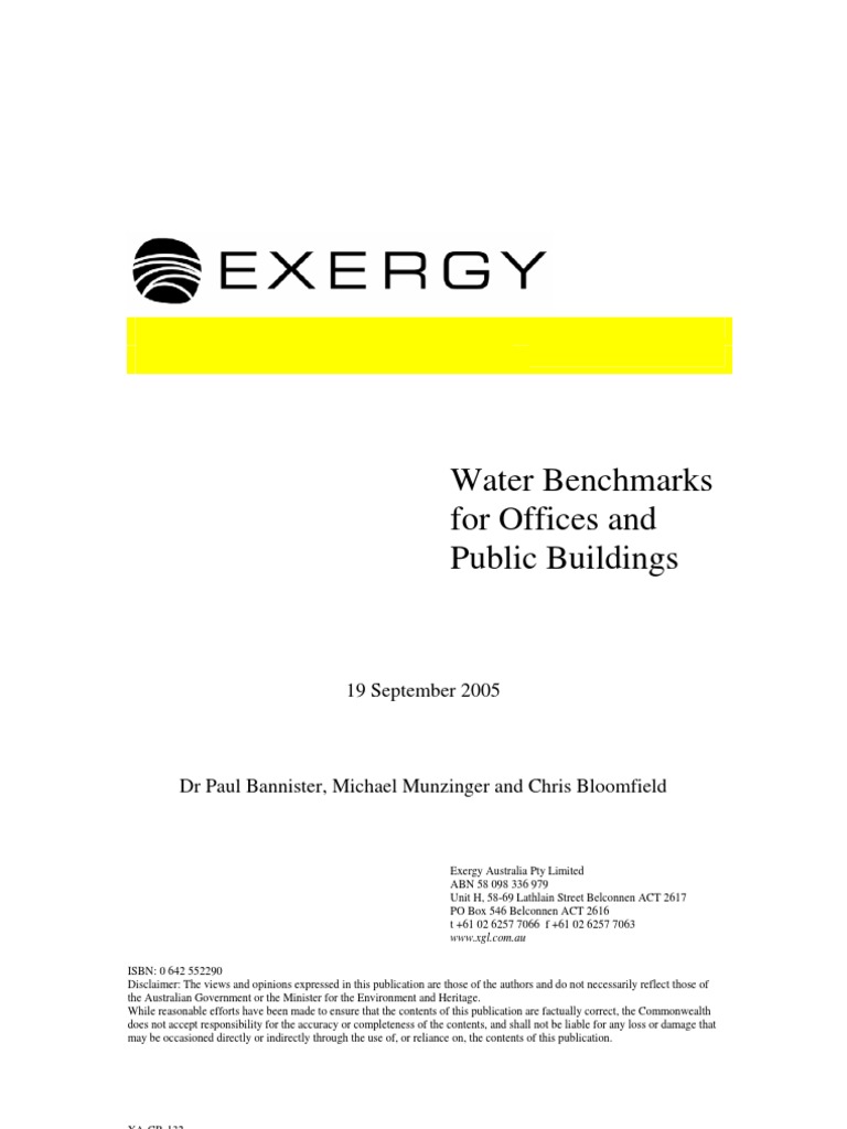 Water Consumption Benchmarks for Buildings | PDF | Standard Score ...