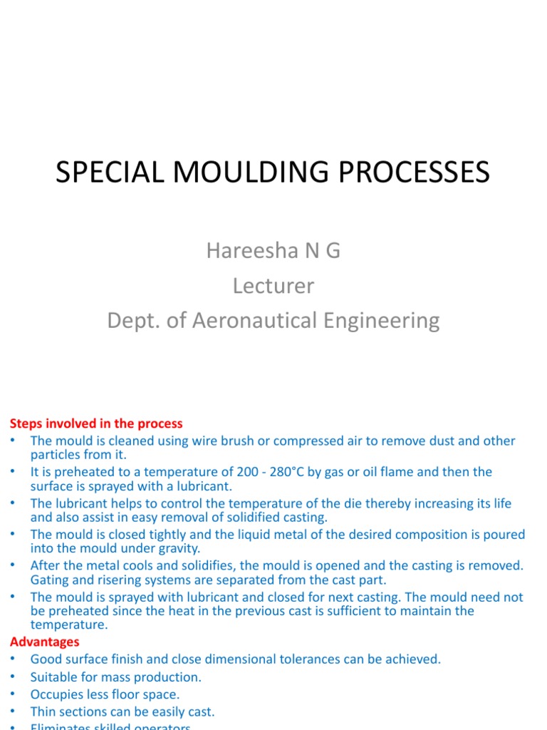 Unit-3 - Special Moulding Processes PART-2 | PDF | Casting (Metalworking) | Industries