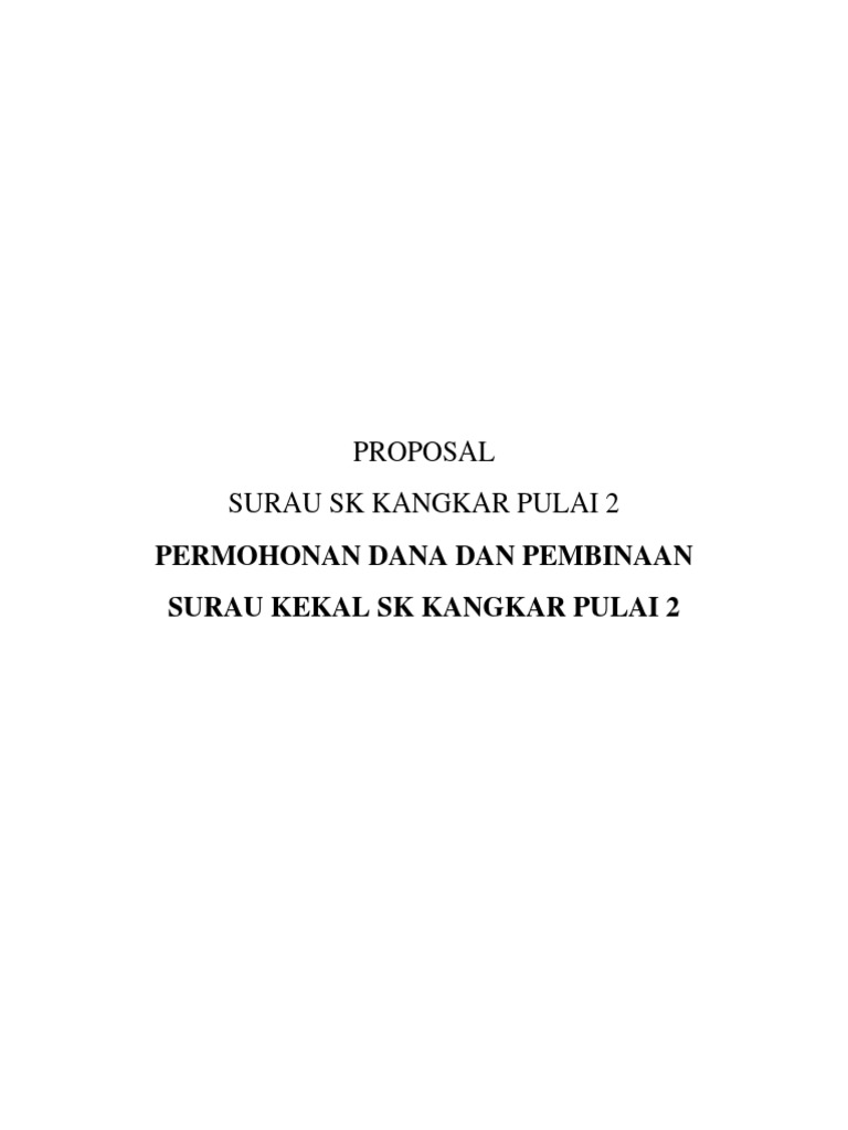 Proposal Surau | PDF