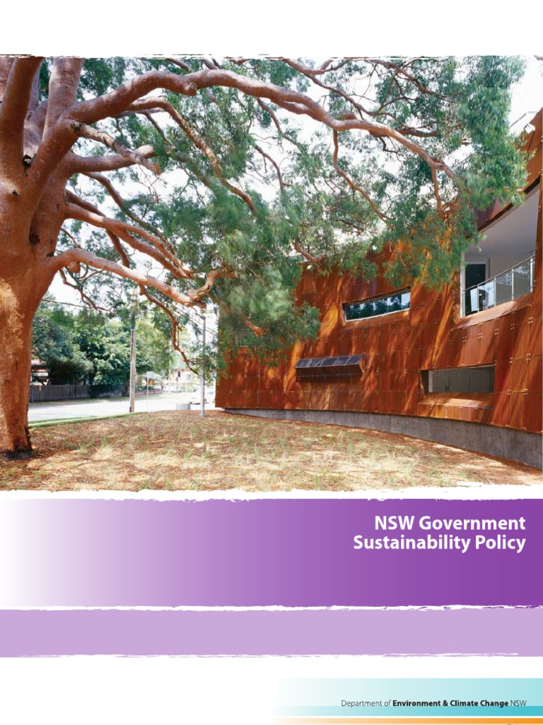 NSW Government Sustainability Policy | PDF | Sustainability | Efficient ...