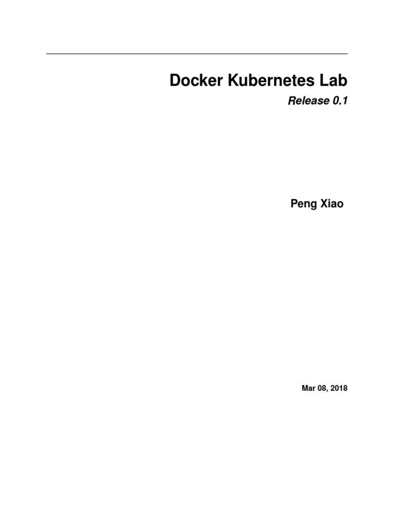 Docker k8s Lab | Download Free PDF | Virtual Machine | Secure Shell