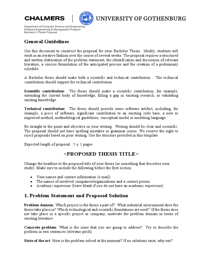 Thesis Proposal Template PDF | PDF | Thesis | Evaluation