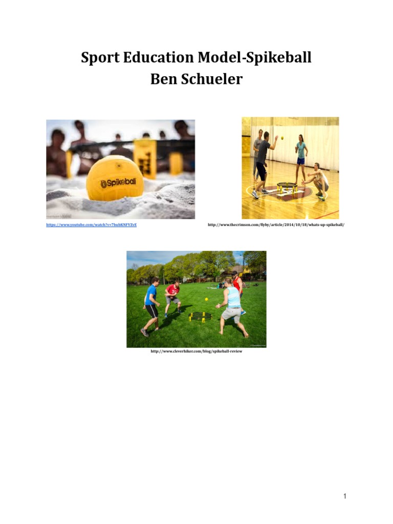 Sport Ed Model - Spikeball 1 | PDF | Sports Rules And Regulations | Sports