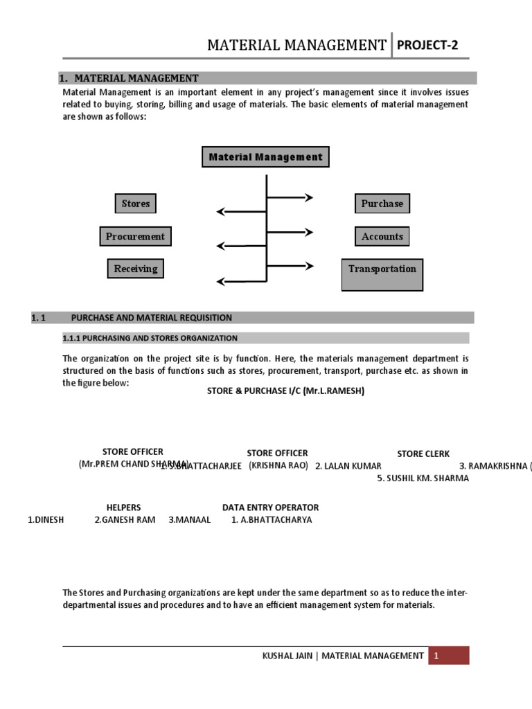 Material Management | PDF | Specification (Technical Standard ...