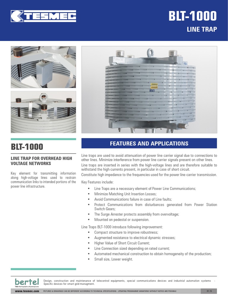 Line Trap: Features and Applications | PDF | Electric Power ...