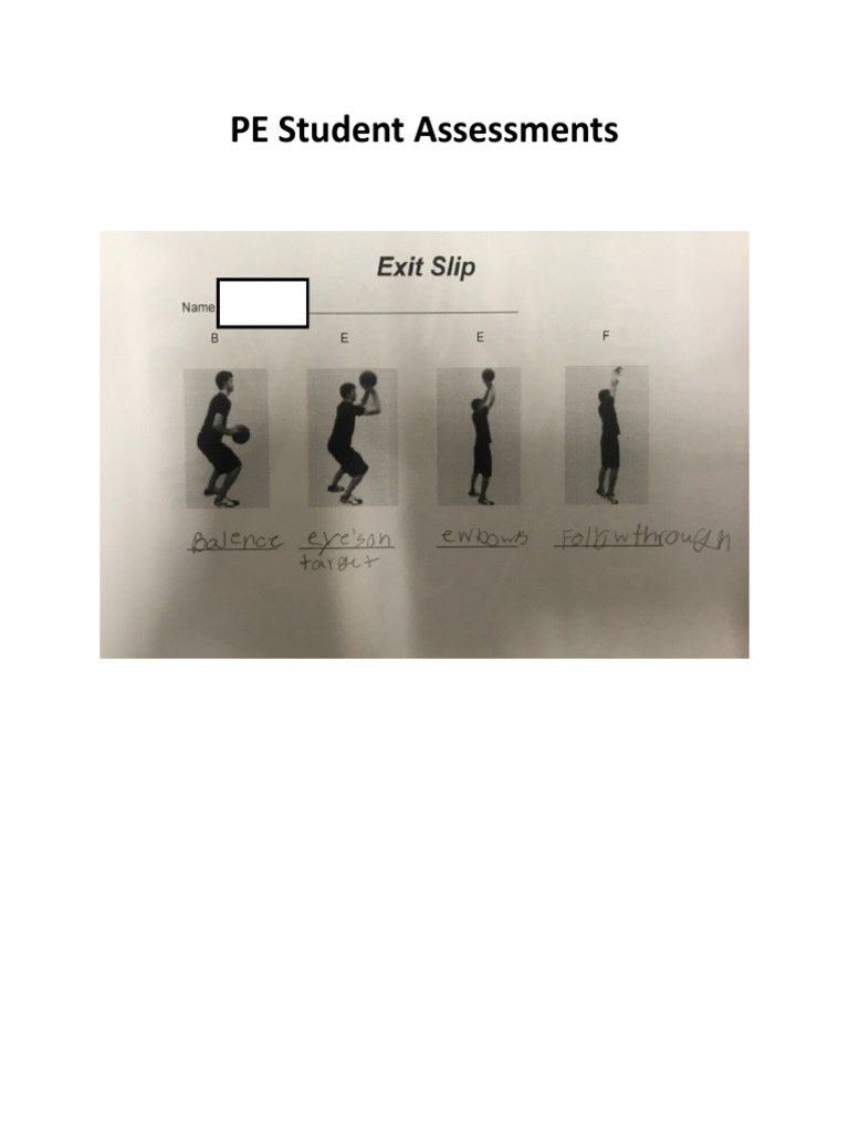 PE Student Assessments | PDF