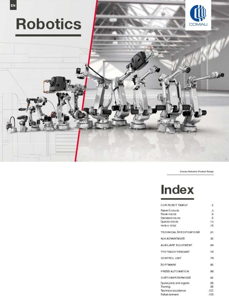 Single Page Comau Robotics Catalogue en Rev 2.0 | PDF | Robot | Robotics