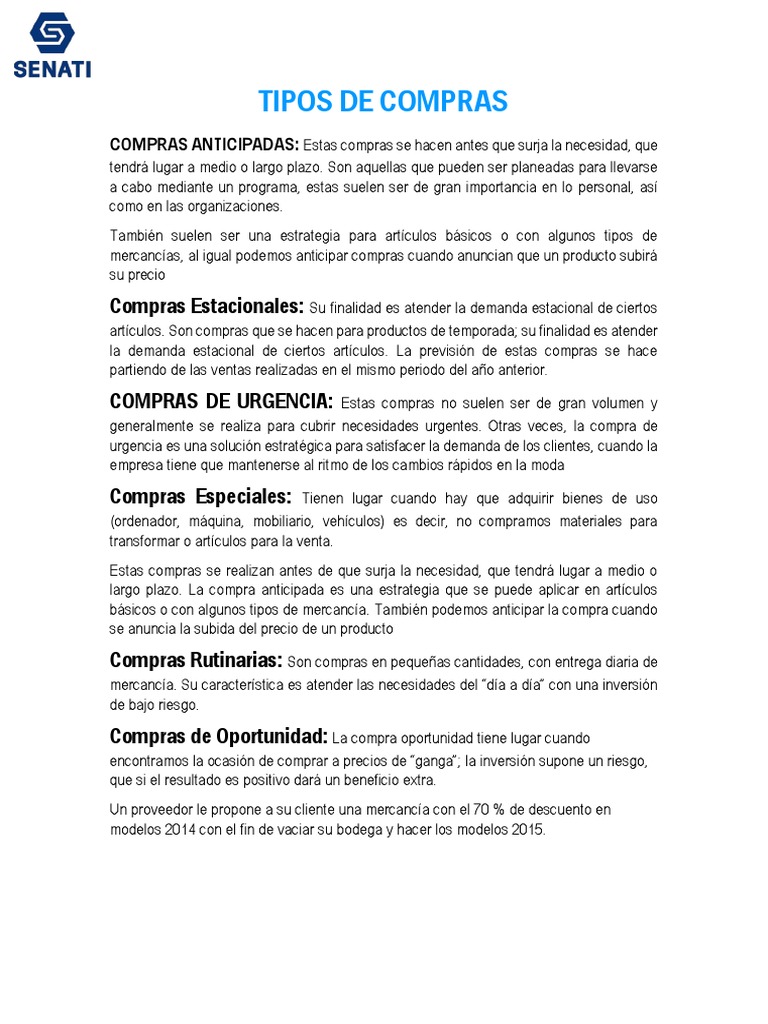 Tipos de Compras | PDF