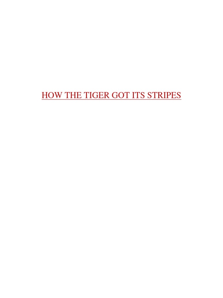 How The Tiger Got Its Stripes | PDF