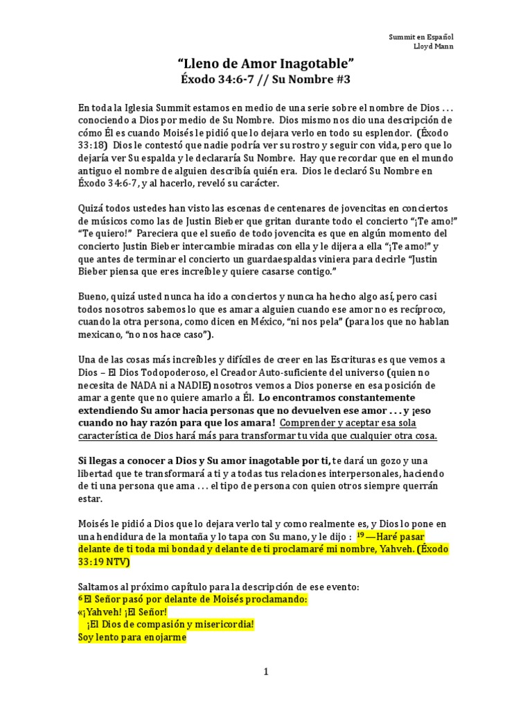 Amor Inagotable de Dios en Éxodo | PDF | Jonás | Amor