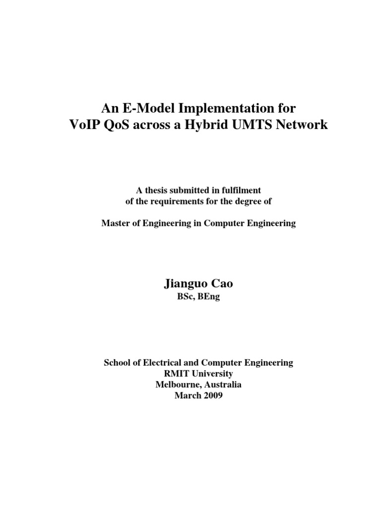 E Model Implementation | Download Free PDF | Voice Over Ip | Quality Of Service
