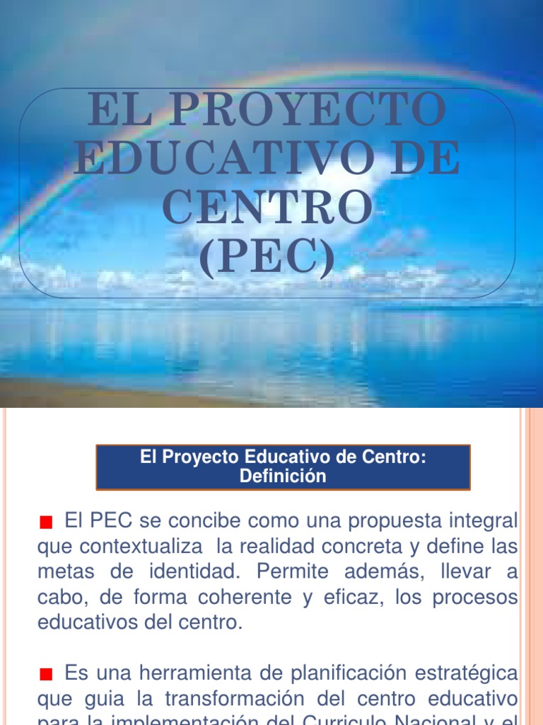 QUE ES UN PEC y Como Se Construye | PDF | Planificación estratégica ...