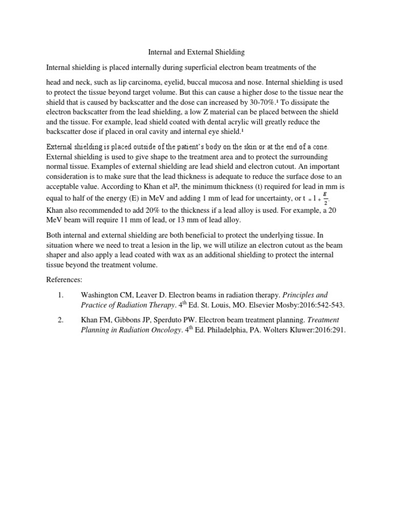 3 Internal and External Shielding | PDF