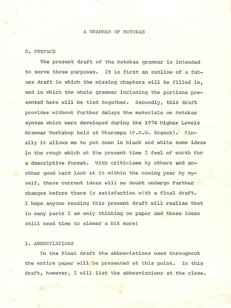 Rotokas Grammar | PDF | Object (Grammar) | Subject (Grammar)