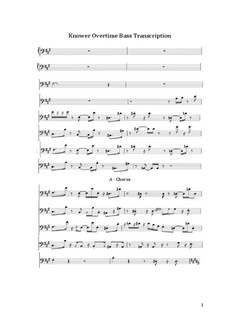 Knower Overtime Transcription | PDF