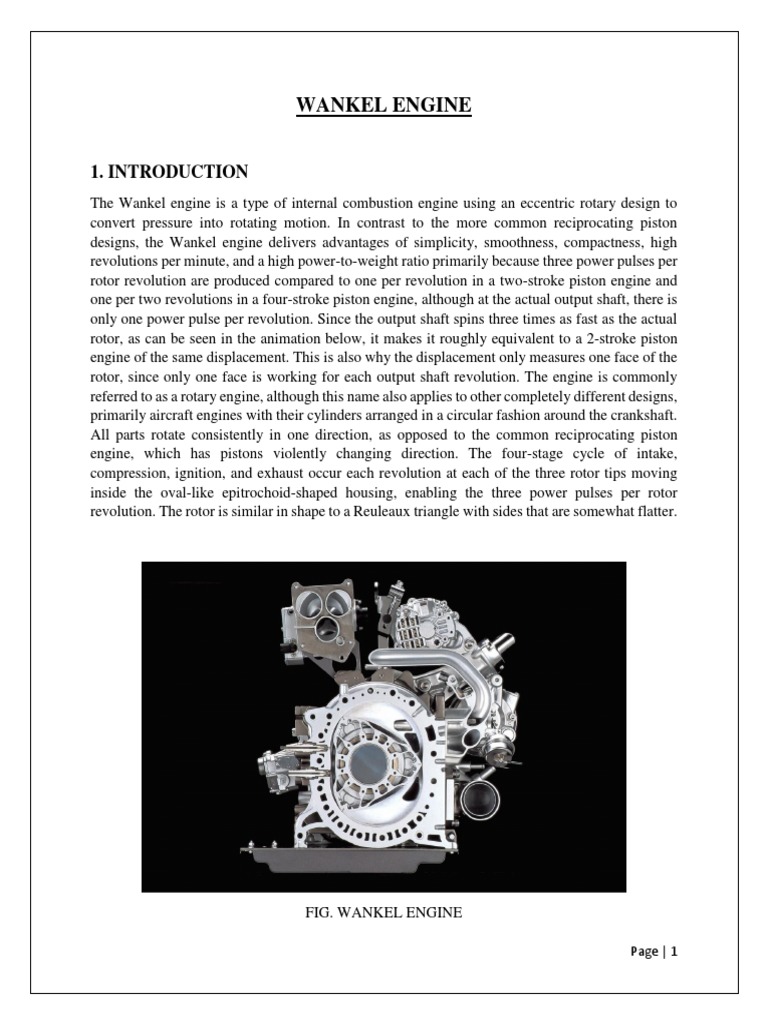 Wankel Engine: History and Development | PDF | Internal Combustion ...