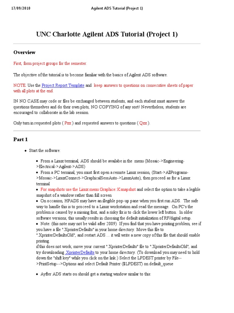 Agilent ADS Tutorial (Project 1 | PDF | Double Click | Computer Engineering