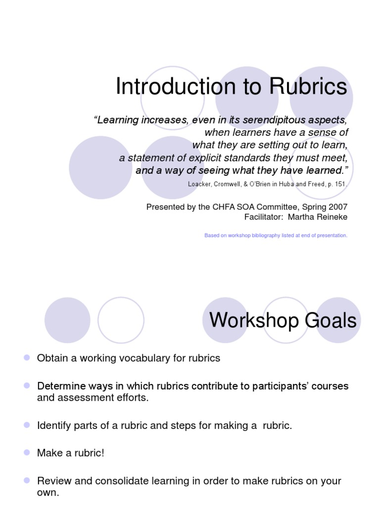 Educator's Guide to Rubrics | PDF | Rubric (Academic) | Educational ...