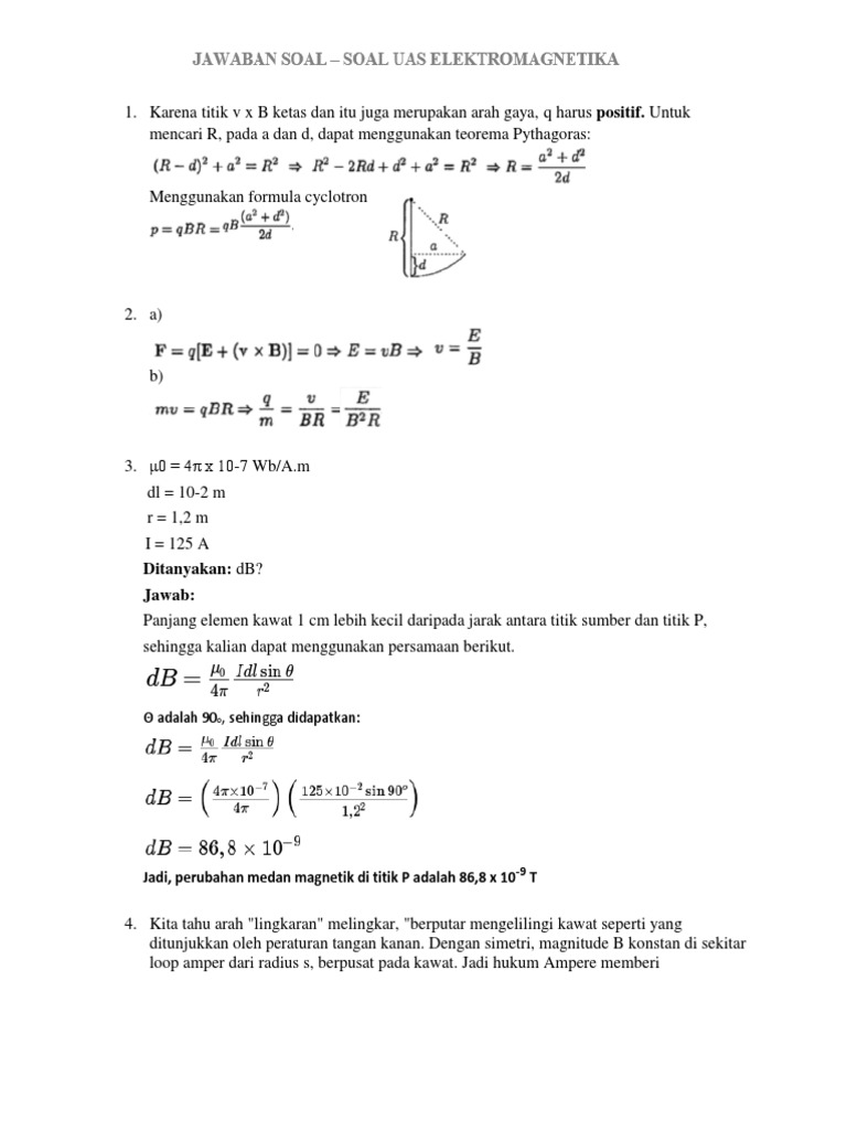 Jawaban Soal Soal Elmag | PDF