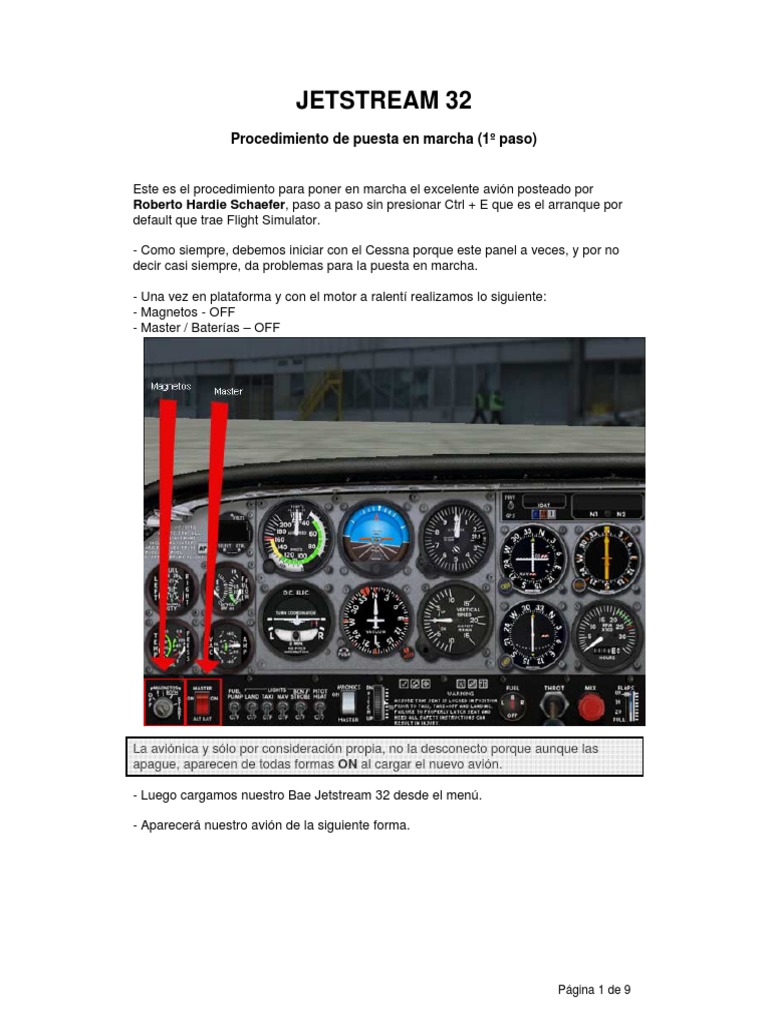 Jetstream 32 - Checklist Procedures | PDF | Aeroespacial | Ingeniería ...