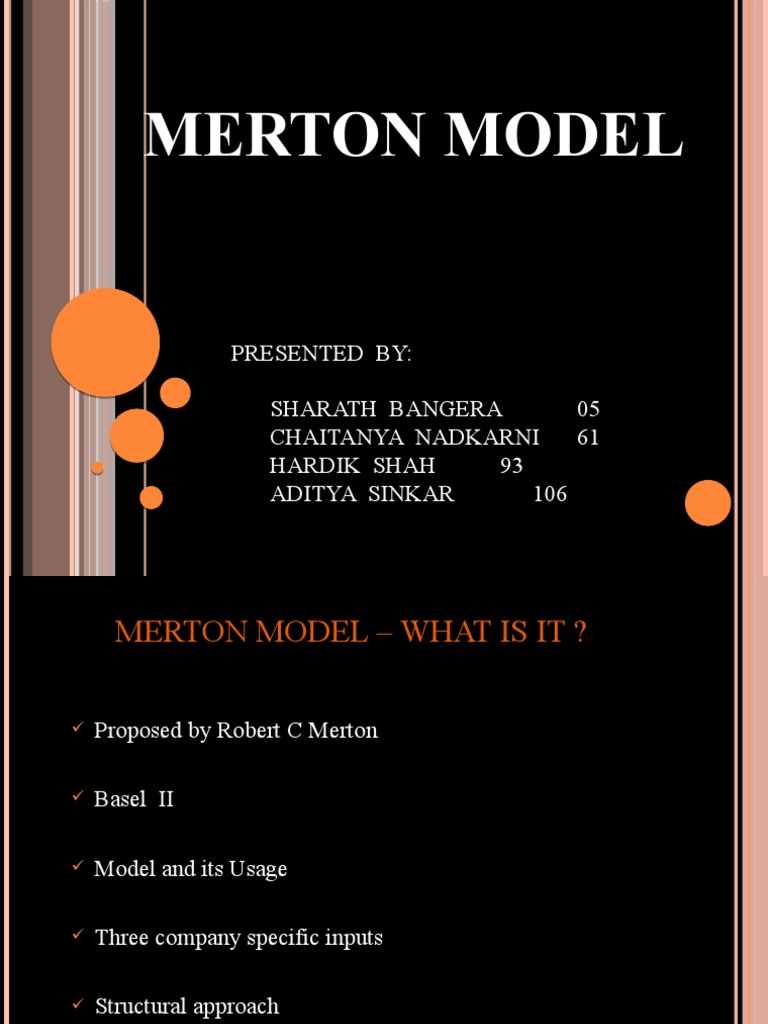 Merton Model Overview and Applications | PDF