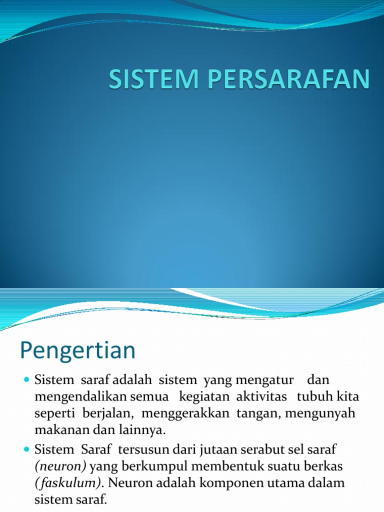Sistem Persarafan PDF | PDF