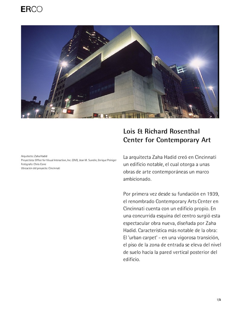 Erco Lois Richard Rosenthal Center For Contemporary Art 1569 Es | PDF ...