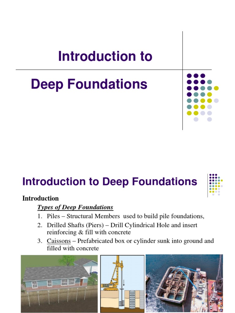 Overview of Deep Foundation Types | PDF | Deep Foundation | Foundation ...