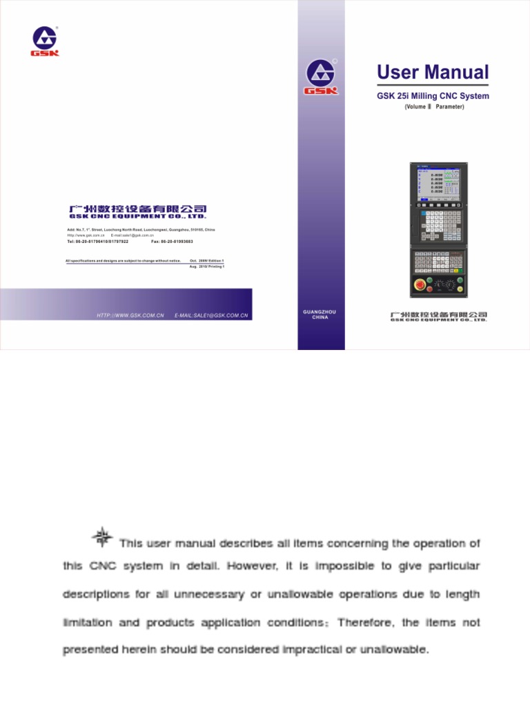 GSK CNC 980 TDC | PDF | Cartesian Coordinate System | Numerical Control