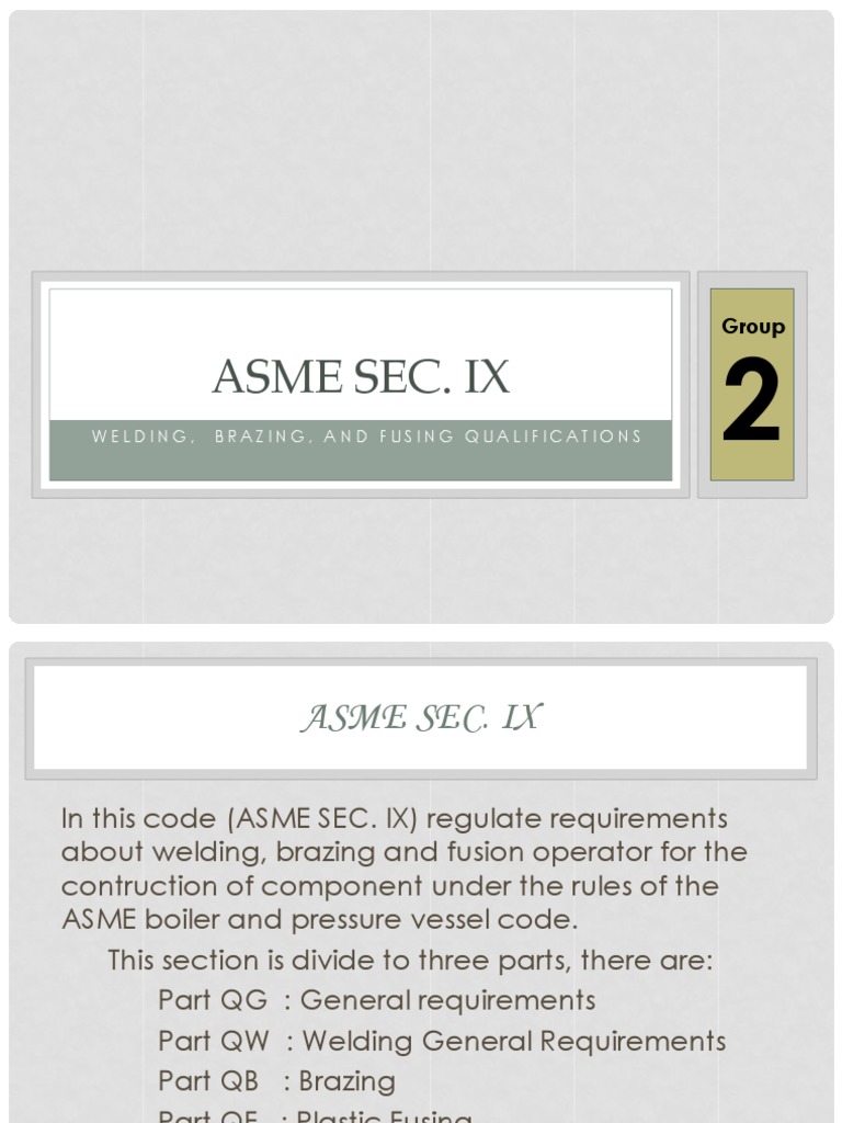 Asme Sec | PDF | Welding | Construction