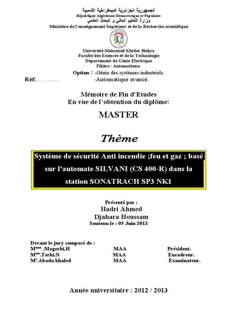 Mémoire Fin D'étude PDF | PDF | Pompe | Gaz naturel