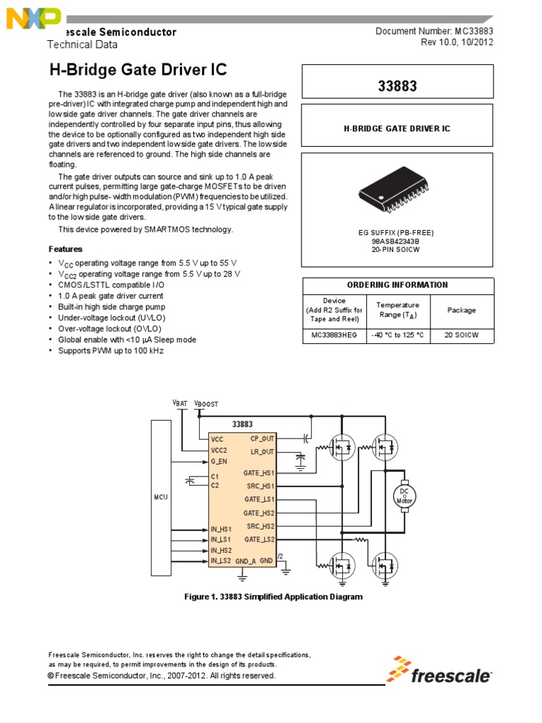 H-Bridge Gate Driver IC | PDF | Field Effect Transistor | Mosfet