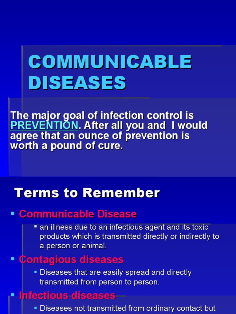 Communicable Diseases | PDF | Infection | Transmission (Medicine)