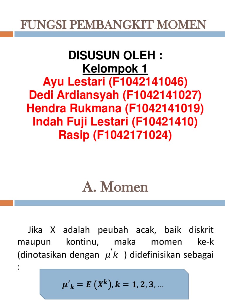 Fungsi Pembangkit Momen 1 | PDF