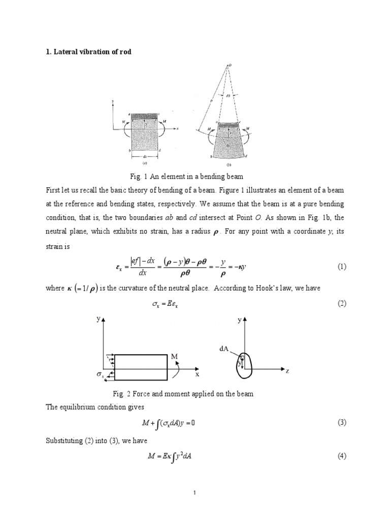 Lecture 5a Lateral Vibration of Rod | PDF | Normal Mode | Beam (Structure)