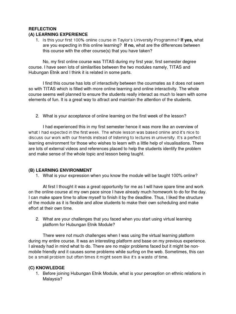 Reflection | Educational Technology | Mind