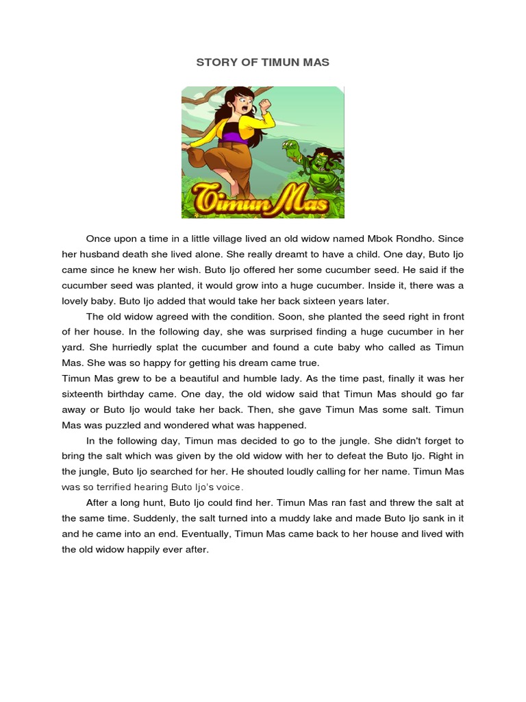Story of Timun Mas | PDF