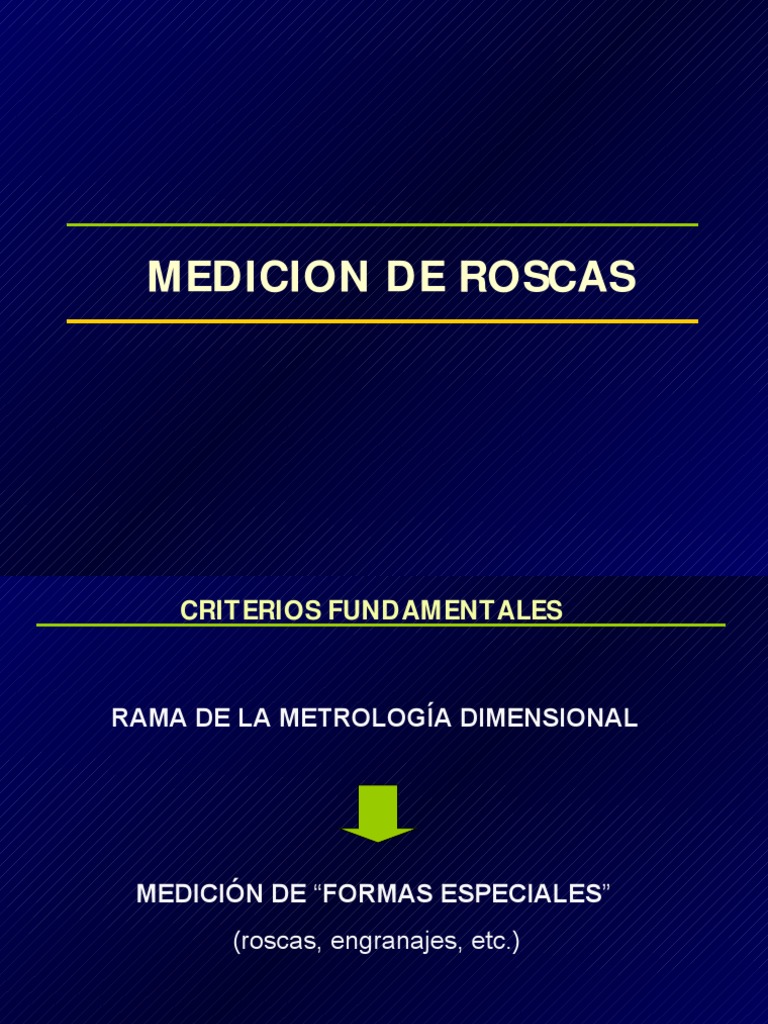 Medicion de Roscas | PDF | Tornillo | Medición