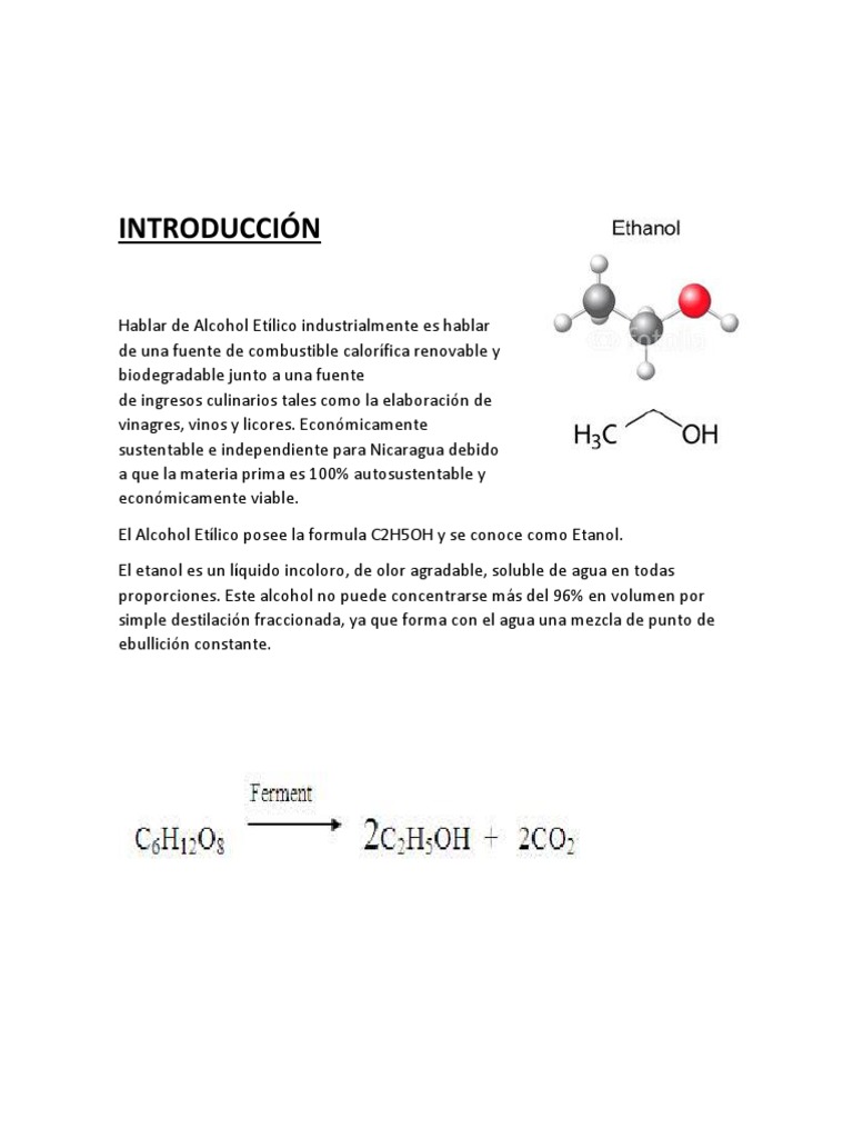 Producción y Purificación de Etanol | PDF | Etanol | Etileno