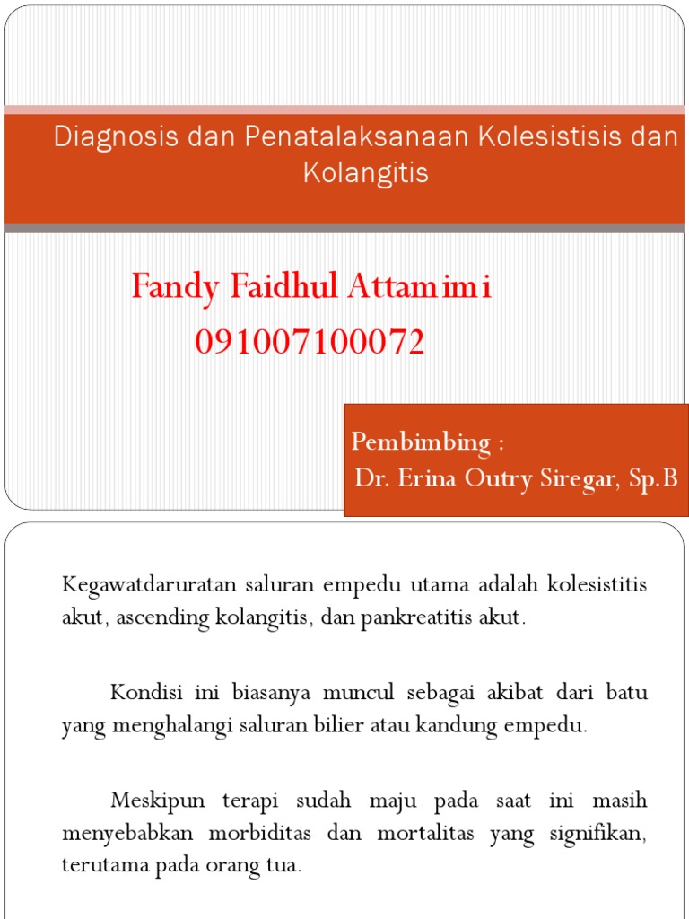 Kolesistisis Dan Kolangitis Final | PDF