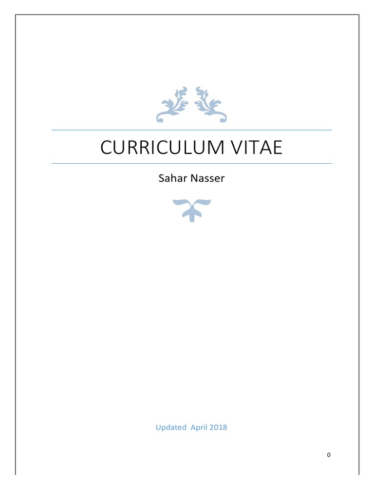 Curriculum Vitae Sahar Nasser | PDF | Pharmacy | Health Care